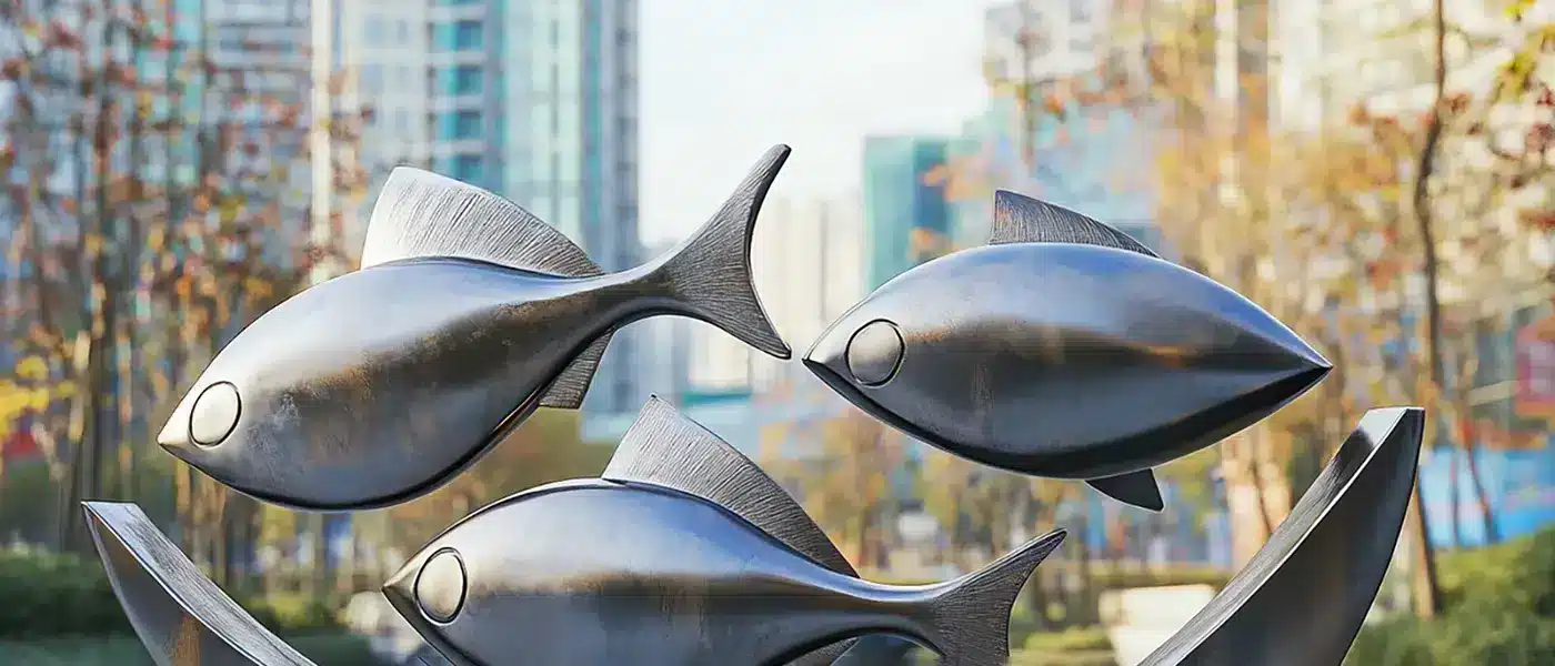 Trending fish sculpture designs for gardens now - Meizz Sculpture Factory